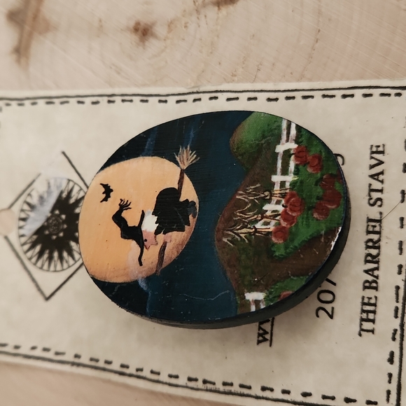 The Barrel Stave | Jewelry | The Barrel Stave Wood Oval Witch Design ...